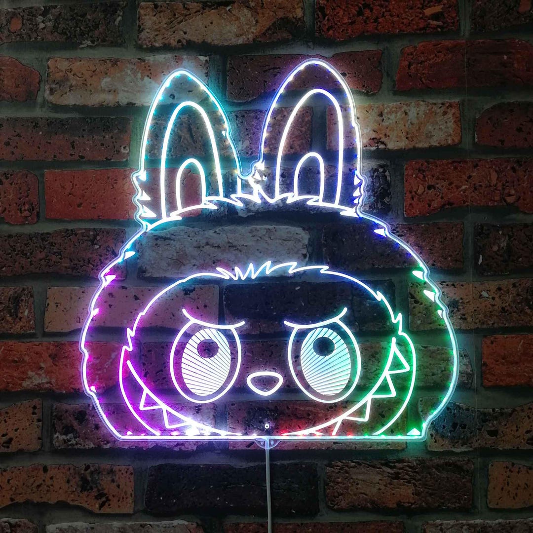 Labubu Neon RGB Night Light Sign, Monsters Collecitbles Room Display ...