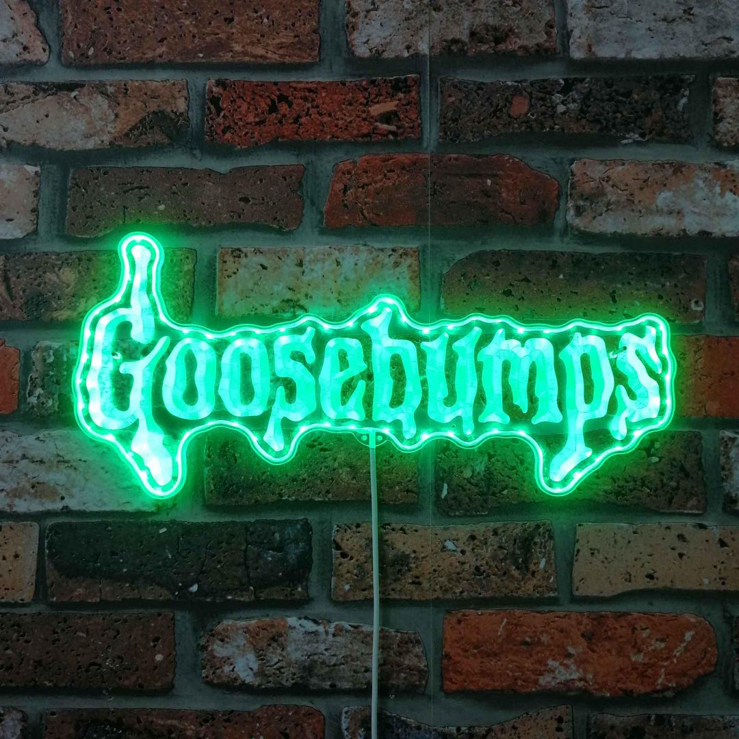 Goosebumps Horror Neon RGB Night Light Sign, Video Game Room Decor ...