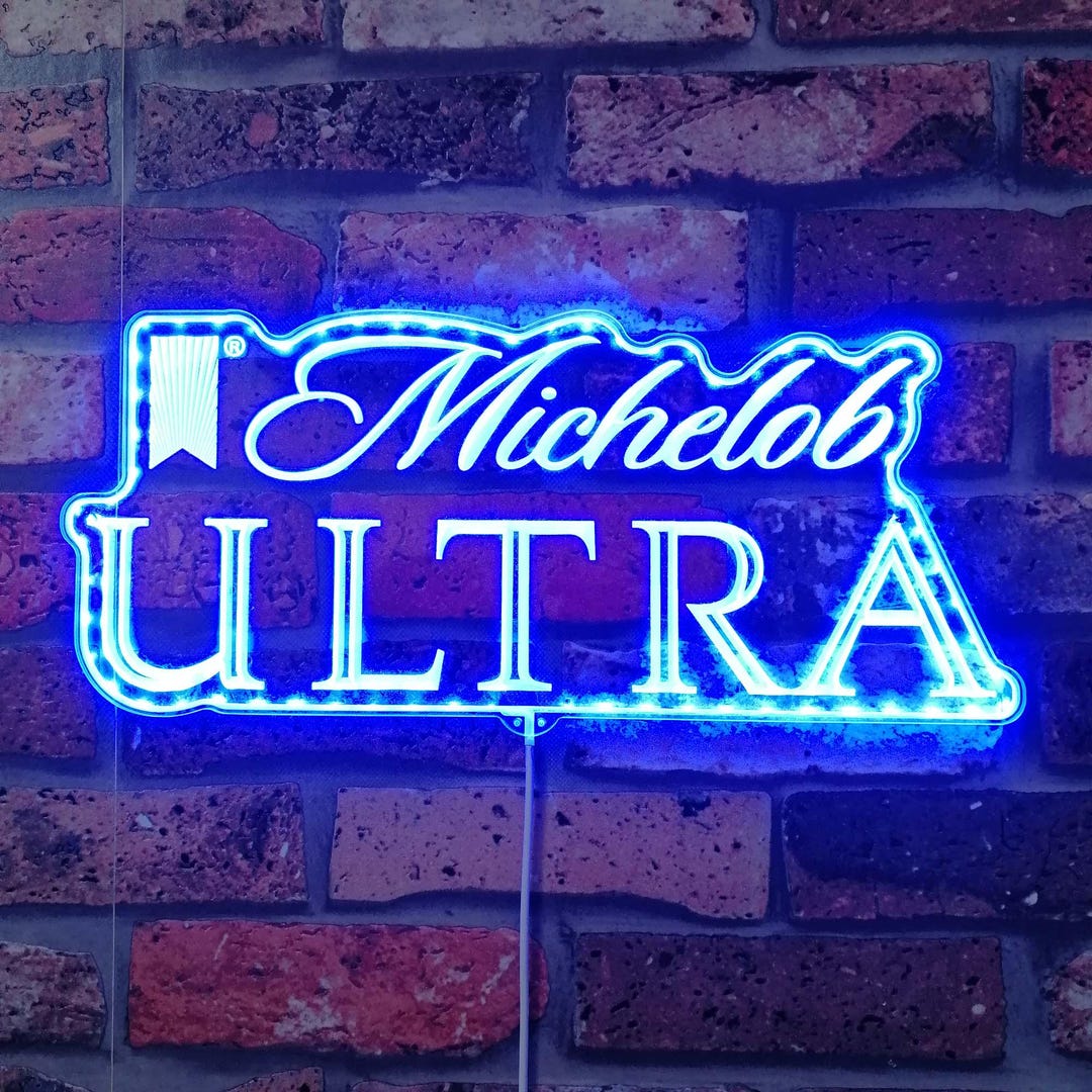 Michelob Ultra Bar Pub Neon LED Sign, Gift for Him, Home Bar Pub Decor ...