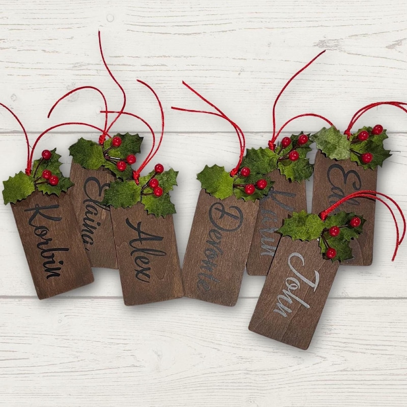 Christmas Name Tag - Etsy