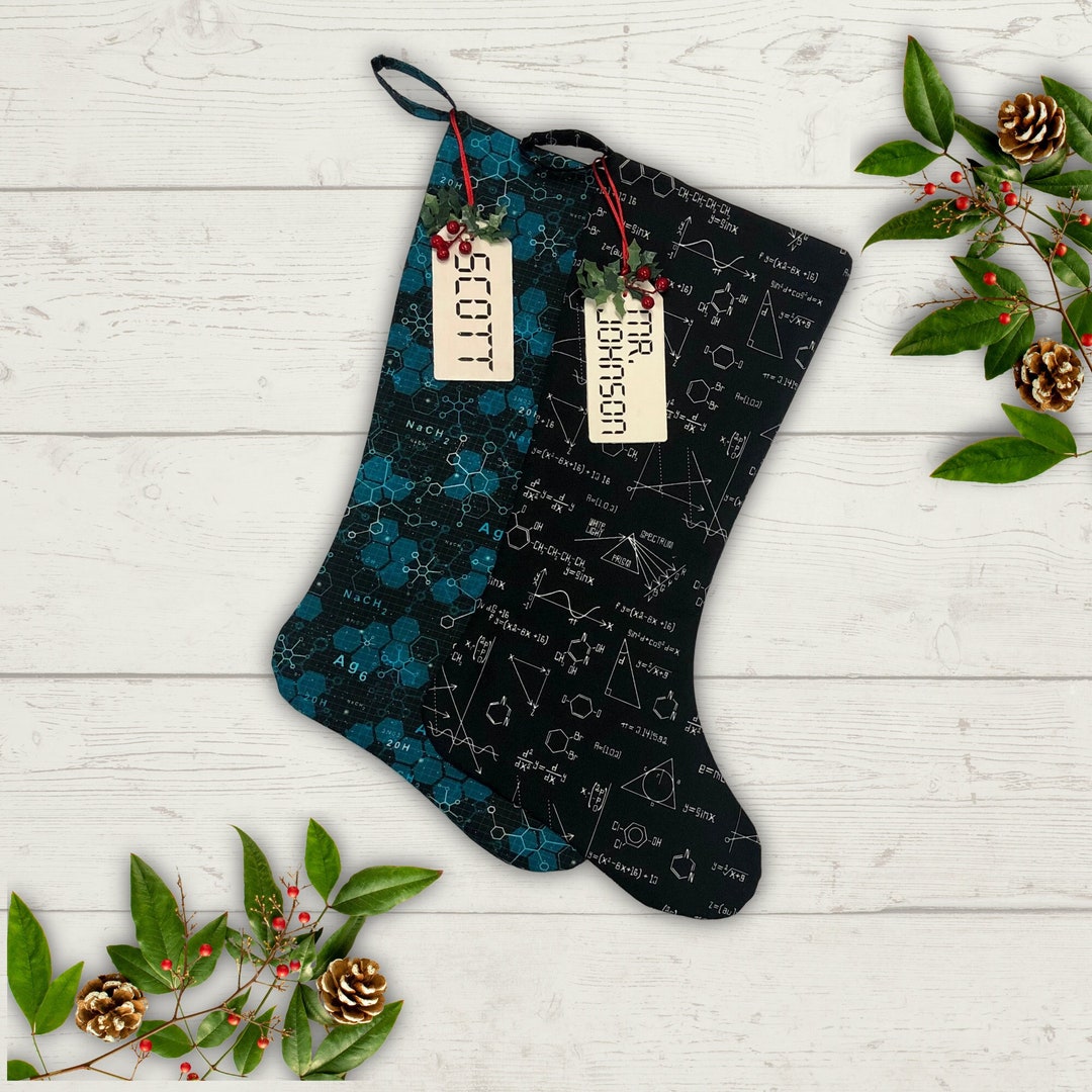 Chemistry Christmas Stocking Personalized Gift Under 50 Stocking With ...