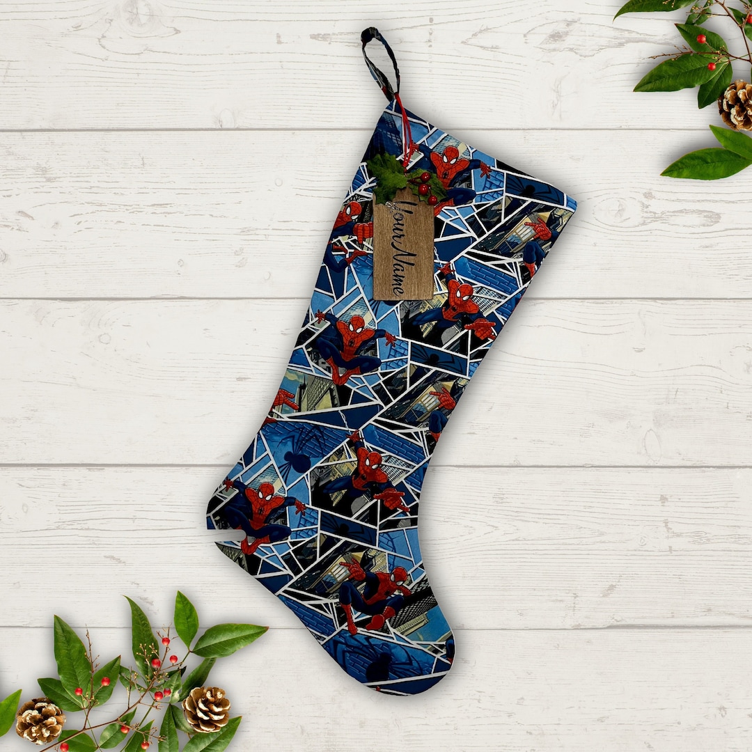 Spiderman Christmas Stocking Personalized Gift Under 50 Stocking With ...
