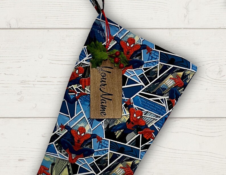 Spiderman Christmas Stocking Personalized Gift Under 50 Stocking With ...