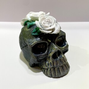 Skull With Roses on Top - Etsy