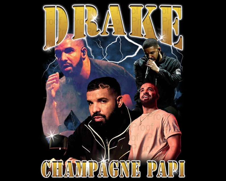 DRAKE T Shirt Design. PNG Digital 4500x5100 Px. Hiphop, Rapper, Rap ...