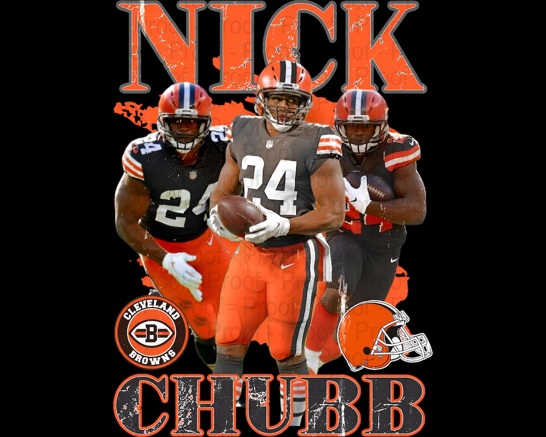 Nick Chubb PNG, Nick Chubb Shirt, Vintage Oversized Sport Tee, Retro ...