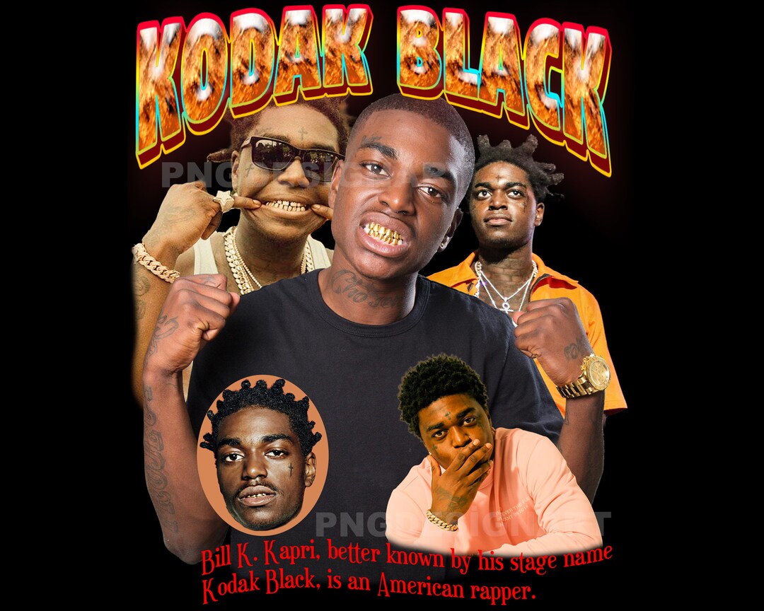 Kodak Black Png , Rap Tshirt Design, Ready to Print, Printable Design ...