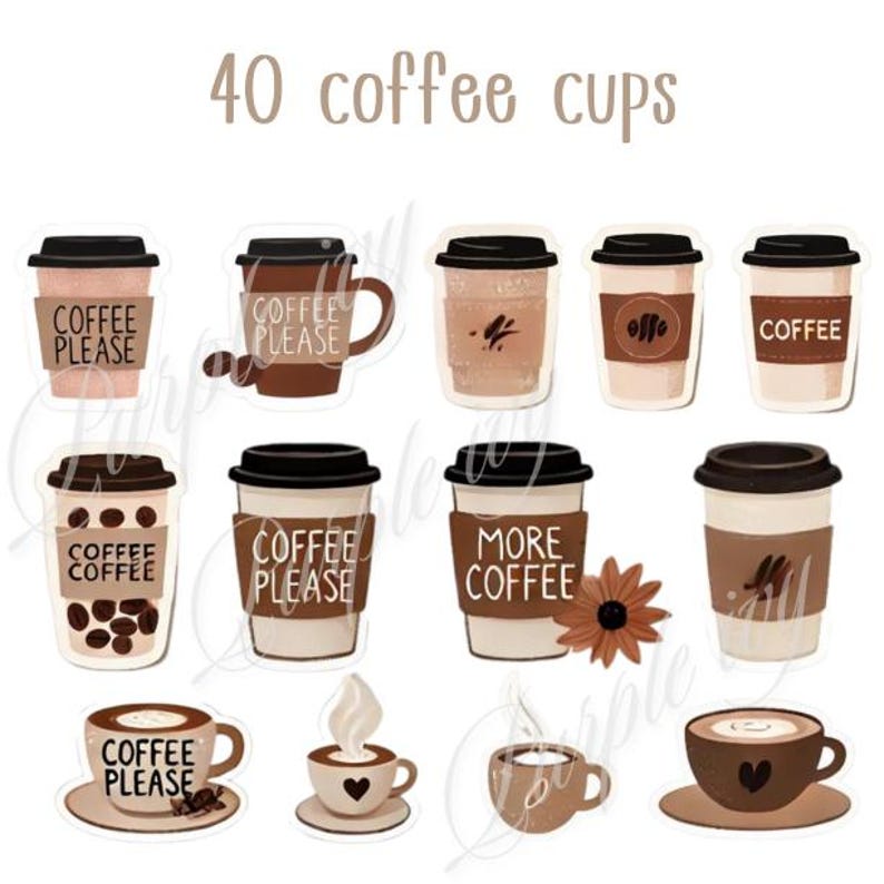 Coffee Please - Digital Sticker Pack for Goodnotes, Planner, Printable ...