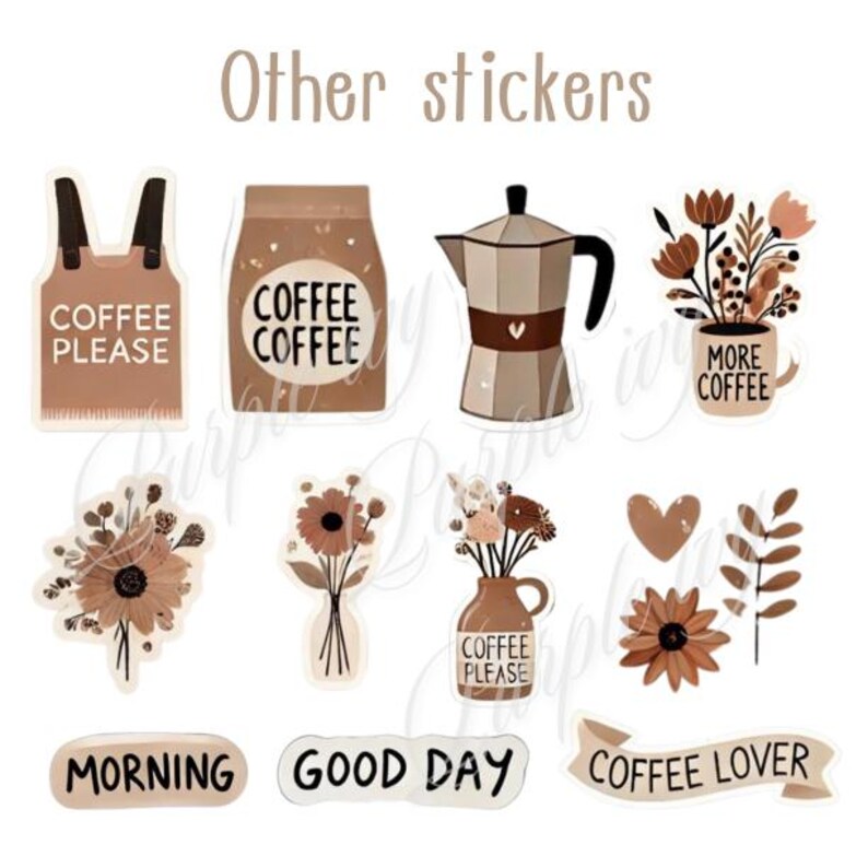 Coffee Please - Digital Sticker Pack for Goodnotes, Planner, Printable ...