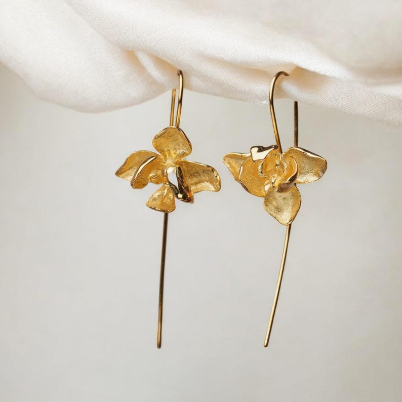 Phalaenopsis Orchid Drop Earrings - Flower Jewelry, Handcrafted ...