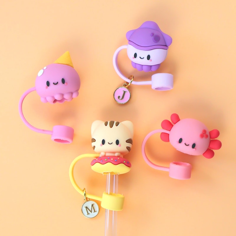 Straw Cover Cap Kawaii - Etsy