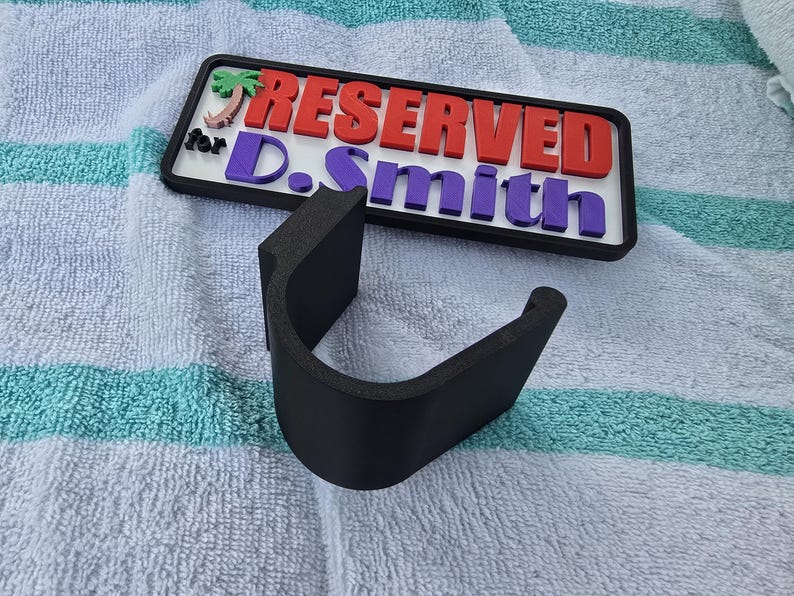 Custom Pool Beach Chair Reserved Sign - Etsy