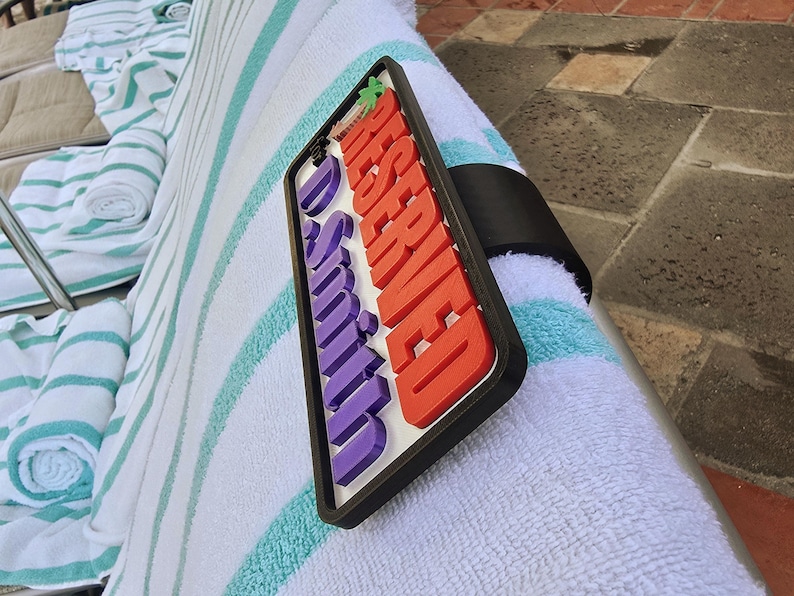 Custom Pool Beach Chair Reserved Sign - Etsy