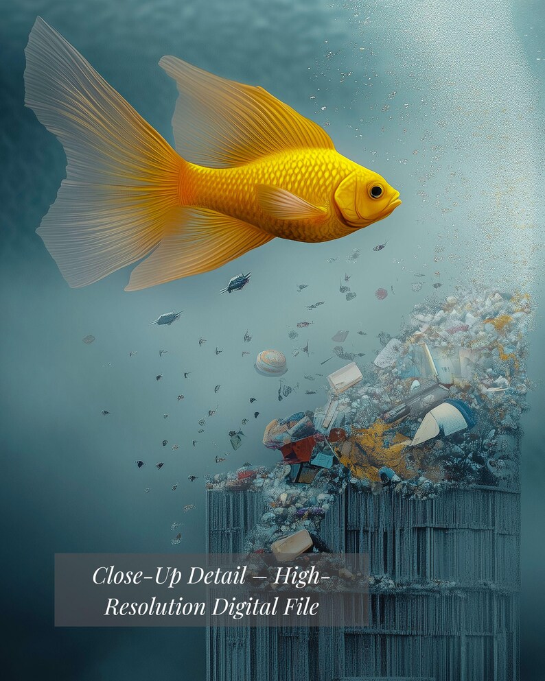 Lost Oceans – AI Art Digital Download, Surreal Environmental Wall Art ...