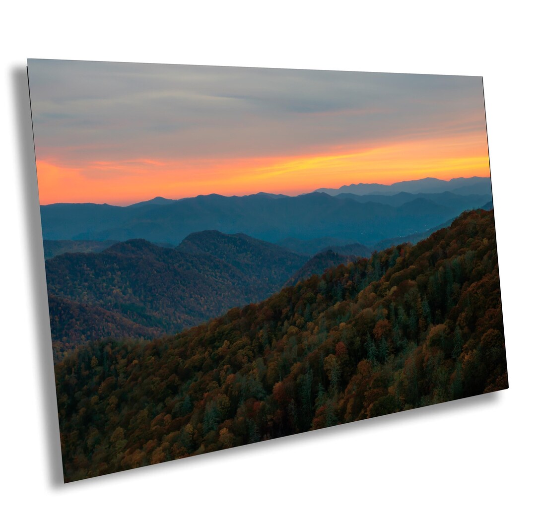 Fine Art Smoky Mountain Sunset Print Tennessee Landscape Overlook - Etsy