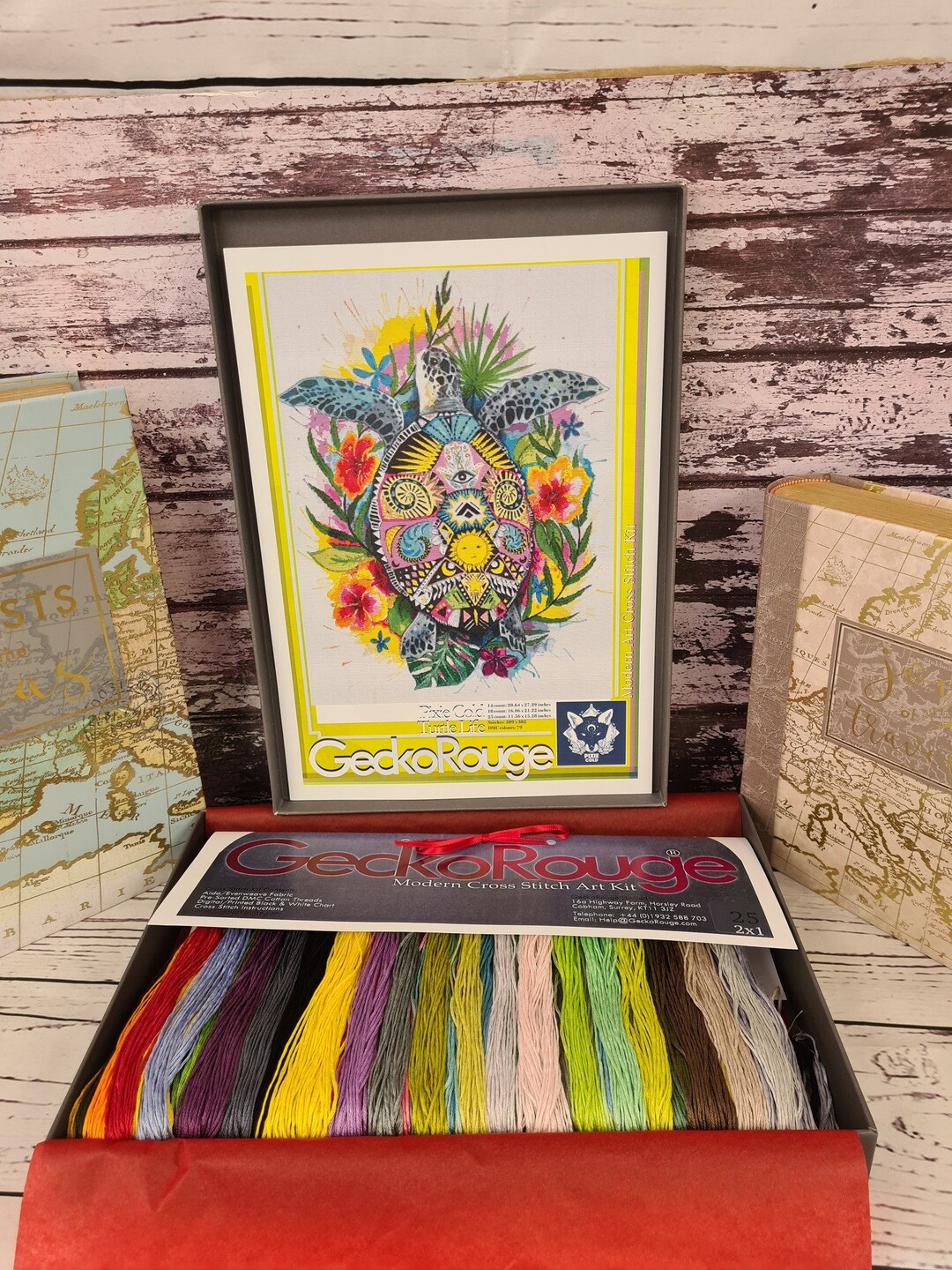 Turtle Life by Pixie Cold. Modern Cross Stitch Art Kit - Etsy