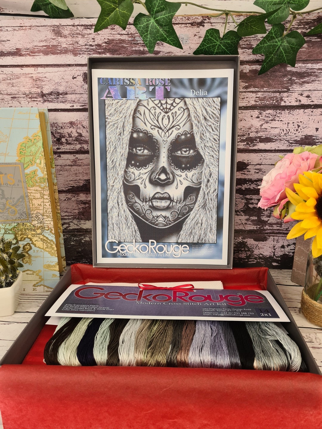 Delia by Carissa Rose. Modern Cross Stitch Art Kit. - Etsy