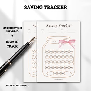 Savings Tracker Printable, Savings Challenge, Money Saving Challenge ...