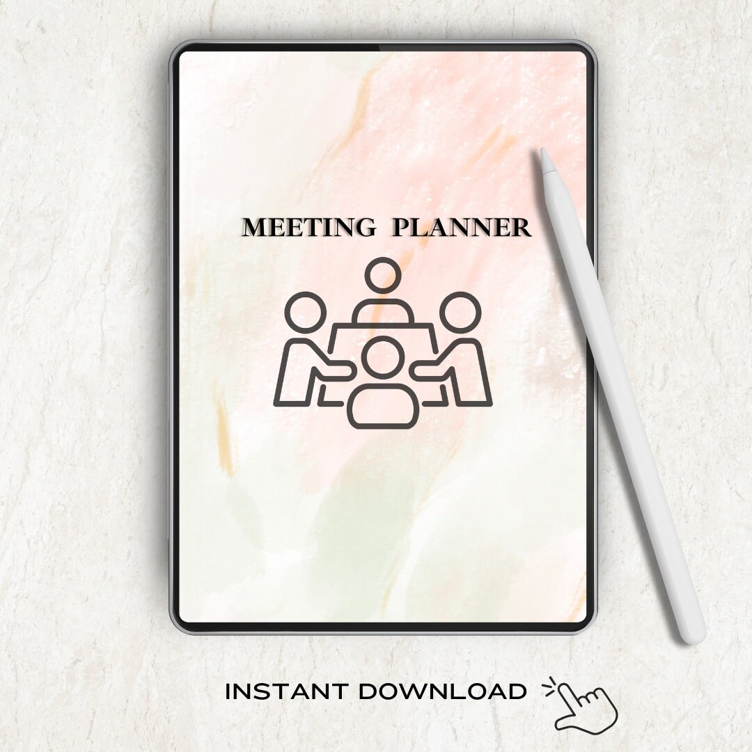 Meeting Planner, Daily Planner Organizer, Agenda Book, Business Planner ...