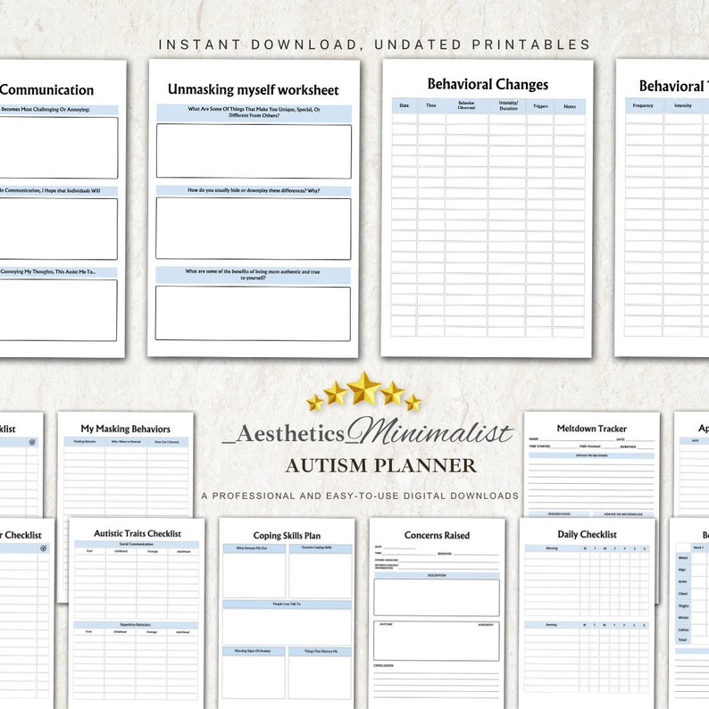Autism Support Planner, Inclusive Planner, Sensory-friendly Planner ...