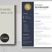 Minimalist Gray Gold Resume Template: Elegant CV Design (instant ...