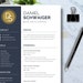 Minimalist Gray Gold Resume Template: Elegant CV Design (instant ...