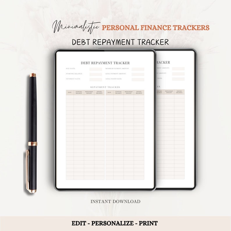 Debt Payoff Tracker Printable, Debt Payment Tracker, Debt Payoff ...