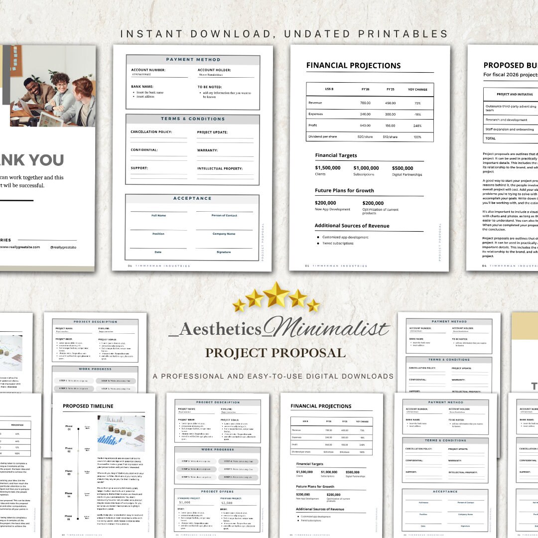 Letter Grey Project Proposal Sleeve, Document Protector, Business ...