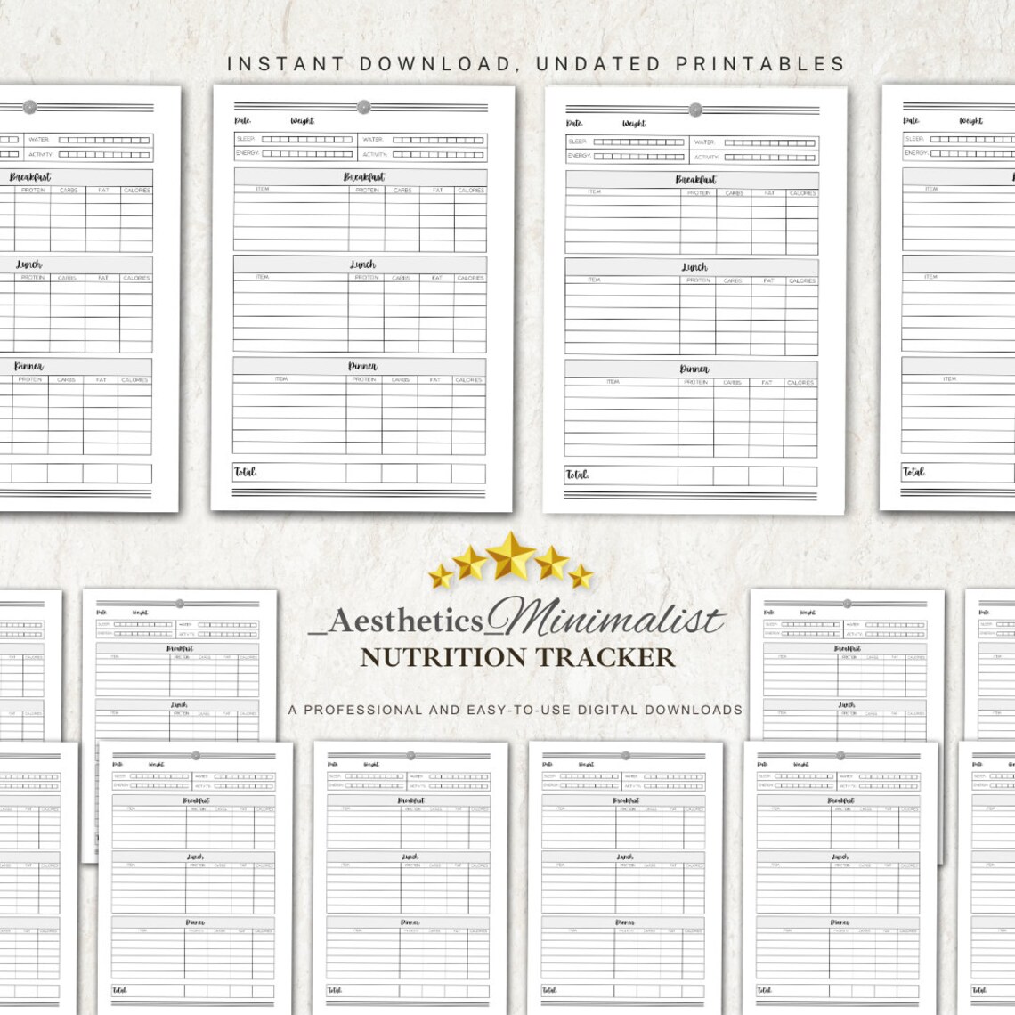 Nutrition Tracker Journal, Food Diary Log Book, Health Planner, Weight ...