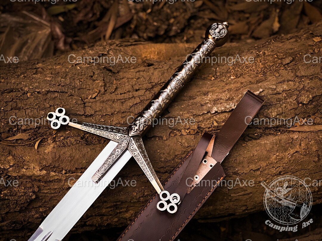 Custom Handmade Scottish Claymore Sword J2 Steel Highland Claymore ...
