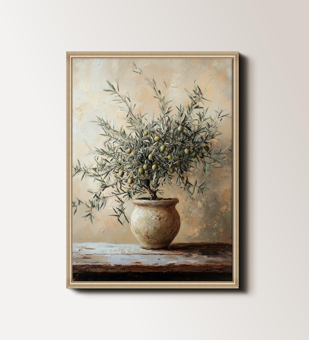 Rustic Olive Tree Print, Olive Tree Painting, Olive Tree Digital Art ...