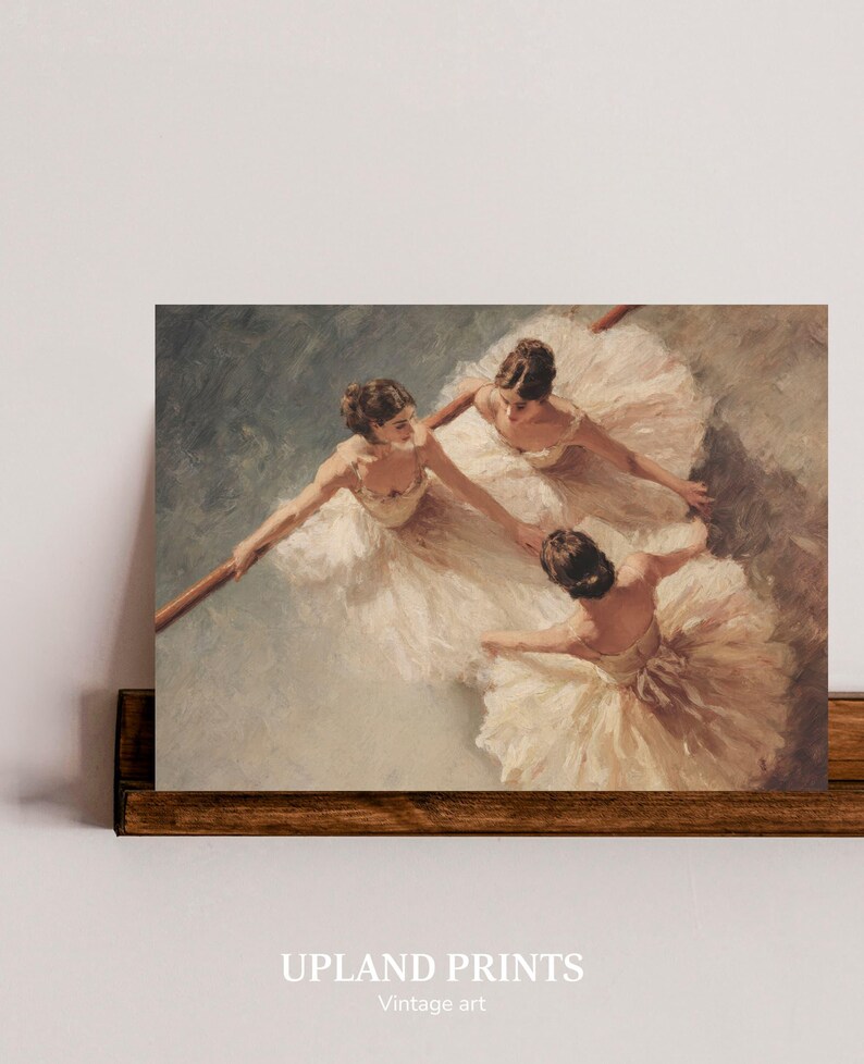 Ballerina Painting Digital Download, Ballet Wall Art Print, Neutral ...