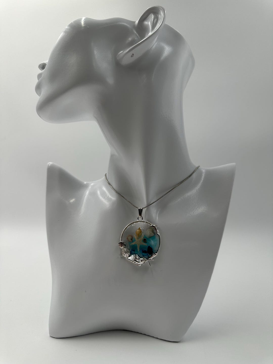 Handmade Ocean Pendant Necklace – Marine Life, Silver - Etsy