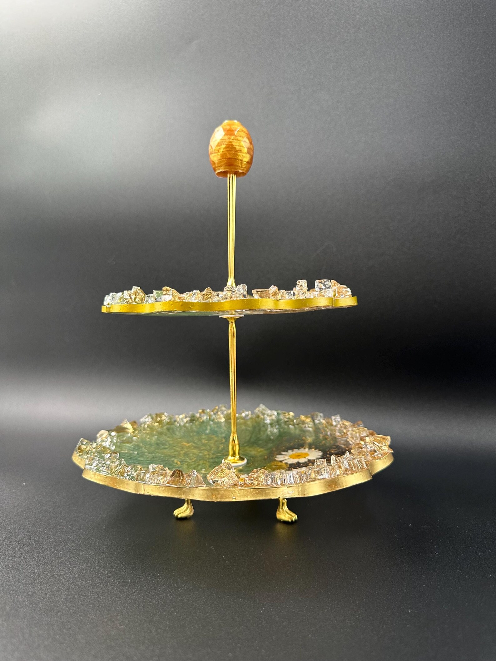 Sparkle Resin Tray, Coasters, Fancy Resin Serving Trays Made With Hand ...