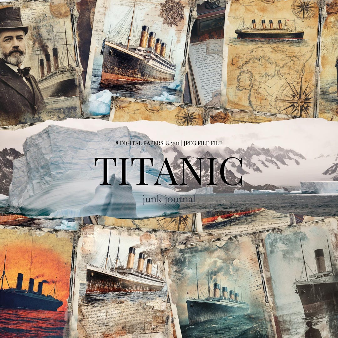 Vintage Titanic Junk Journal, Marine Journaling Printable Vintage Paper ...
