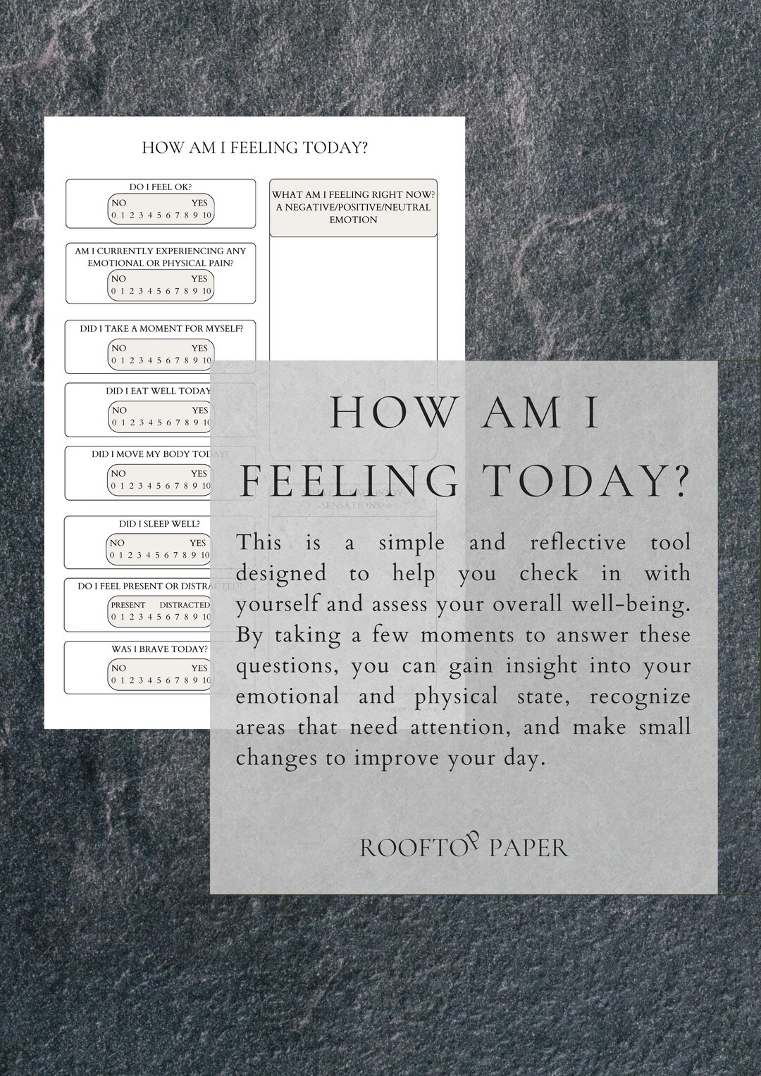 How Am I Feeling Today? PDF | Self-reflection Tool for Emotional ...