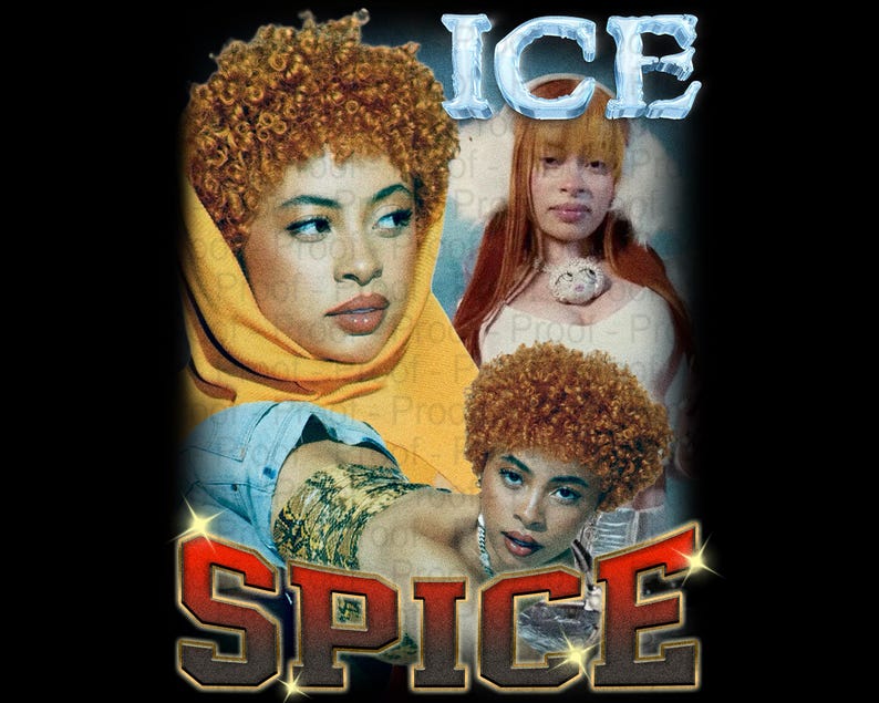 Ice Spice Png , Ready to Print, Printable Design, Hiphop Artist, 90s ...