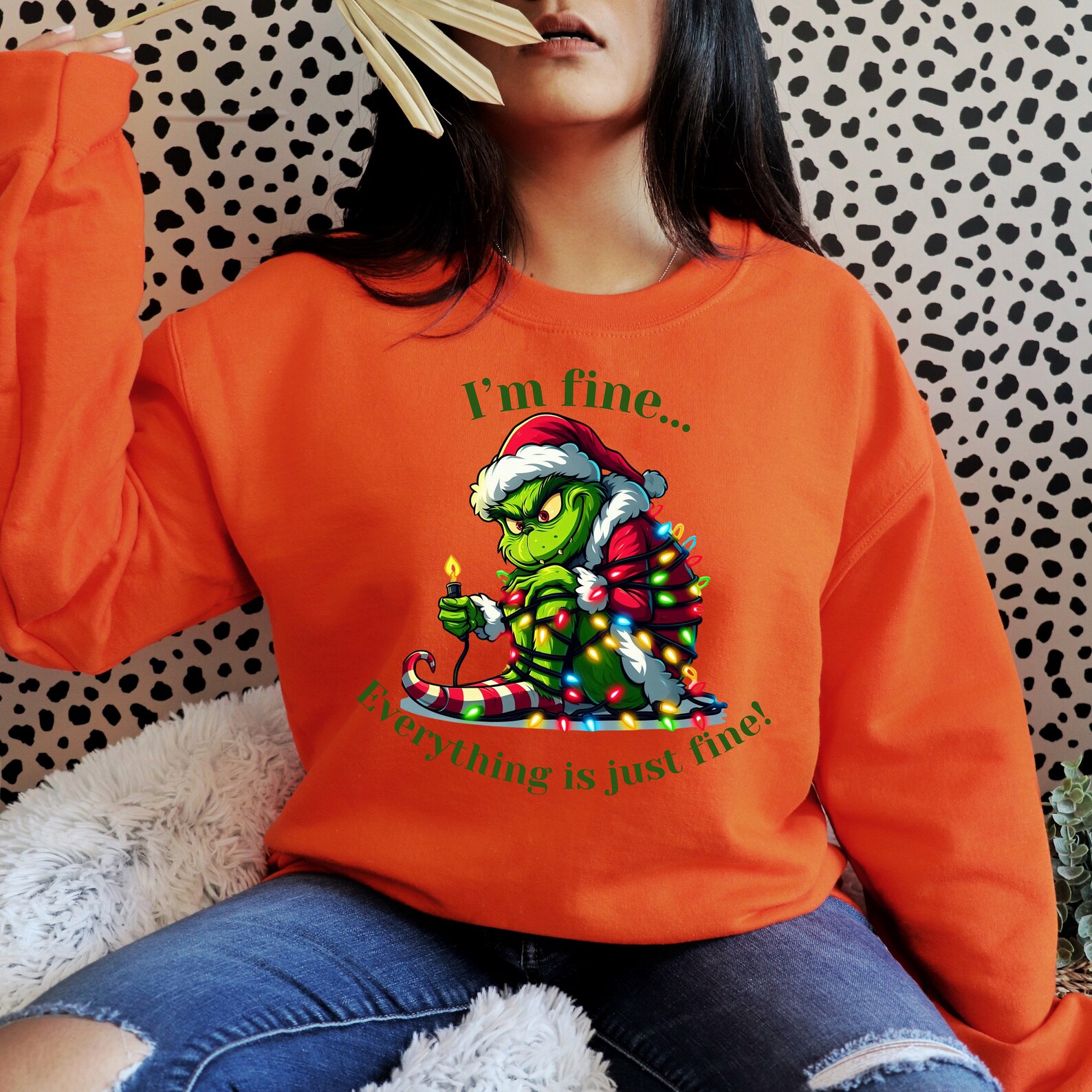 Grinch PNG Funny i'm Fine, Everything is Fine Christmas PNG, Grinch ...
