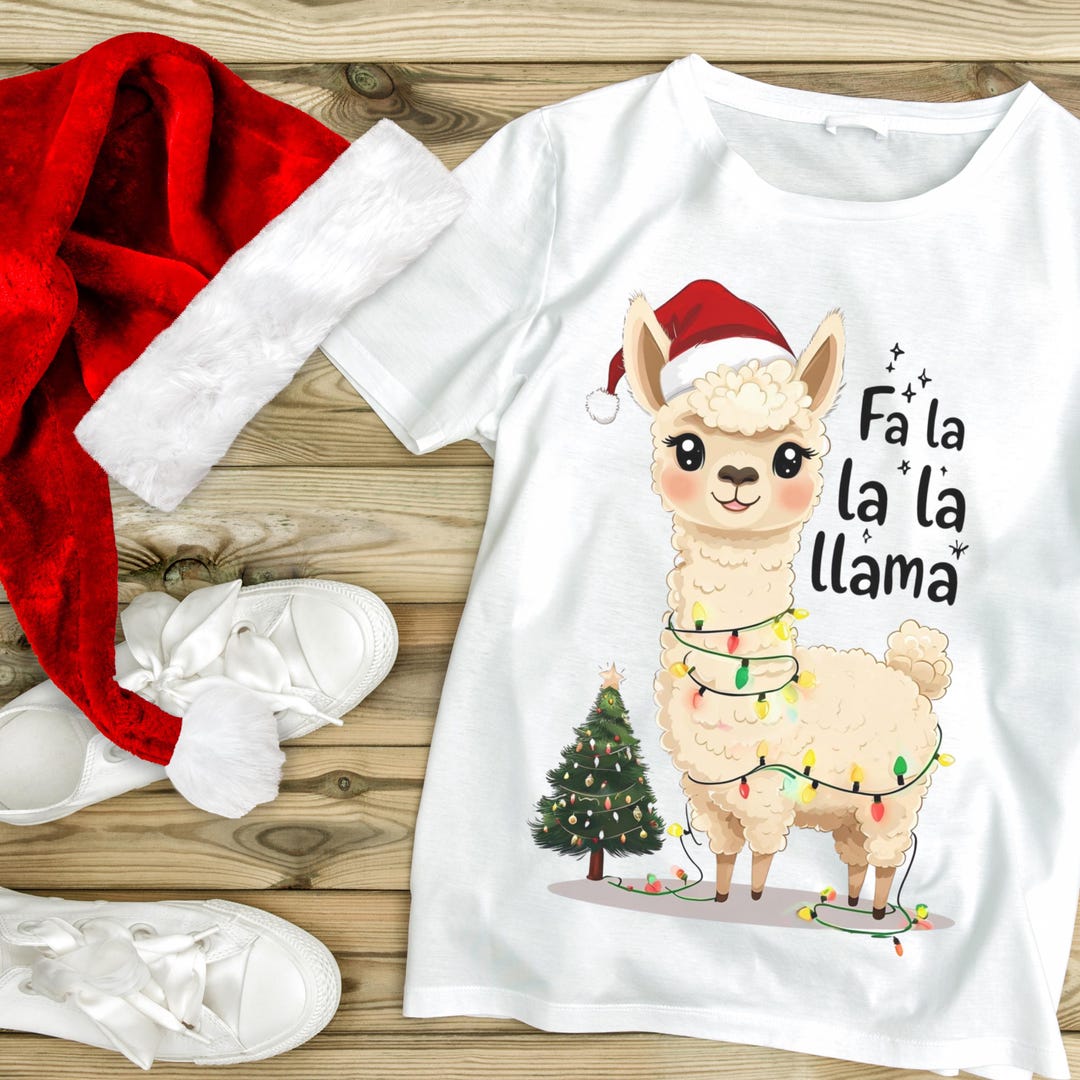 Llama Christmas PNG Christmas Llama Fa La La Llama Christmas PNG Cute ...