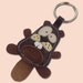 Cute Little Dark Brown Beaver Animal Leather Keychain FREE - Etsy