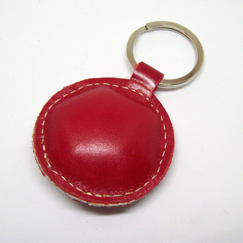 Red Soccer Ball Keychain Leather Football Keychain FREE | Etsy