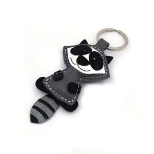 Raccoon Keychain FREE Shipping Wordlwide Handmade Leather Raccoon Bag ...