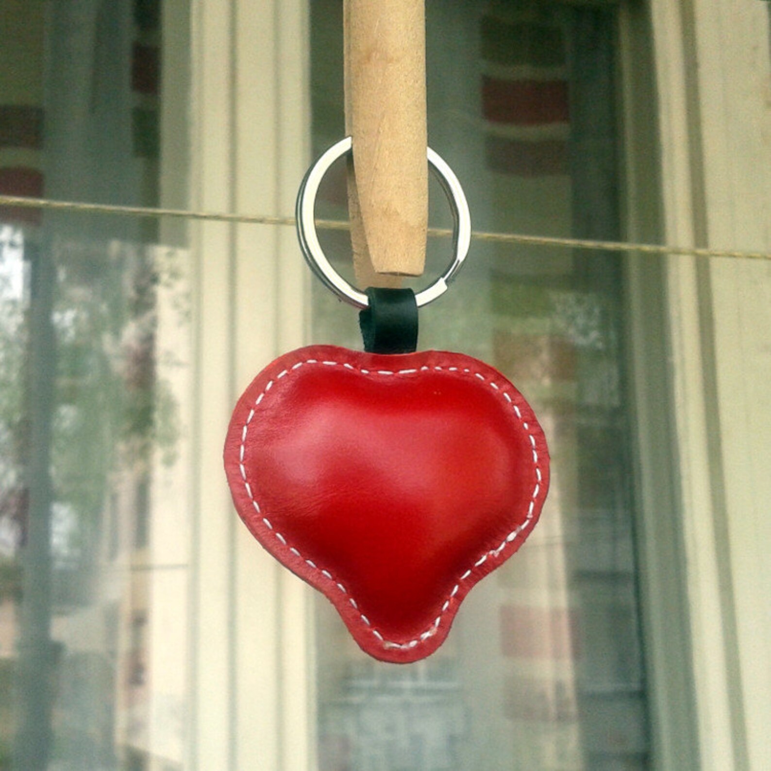 Cute Little Red Strawberry Handmade Leather Keychain FREE - Etsy