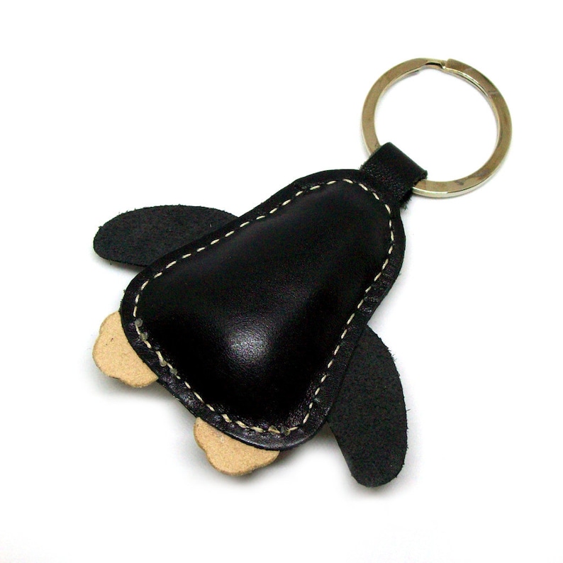 Cute Little Penguin Leather Animal Keychain Penguin Lover - Etsy