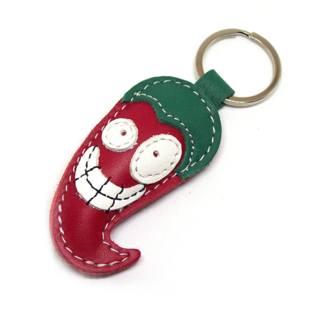 Hot and Red Chilli Pepper Leather Keychain Vegetable FREE - Etsy