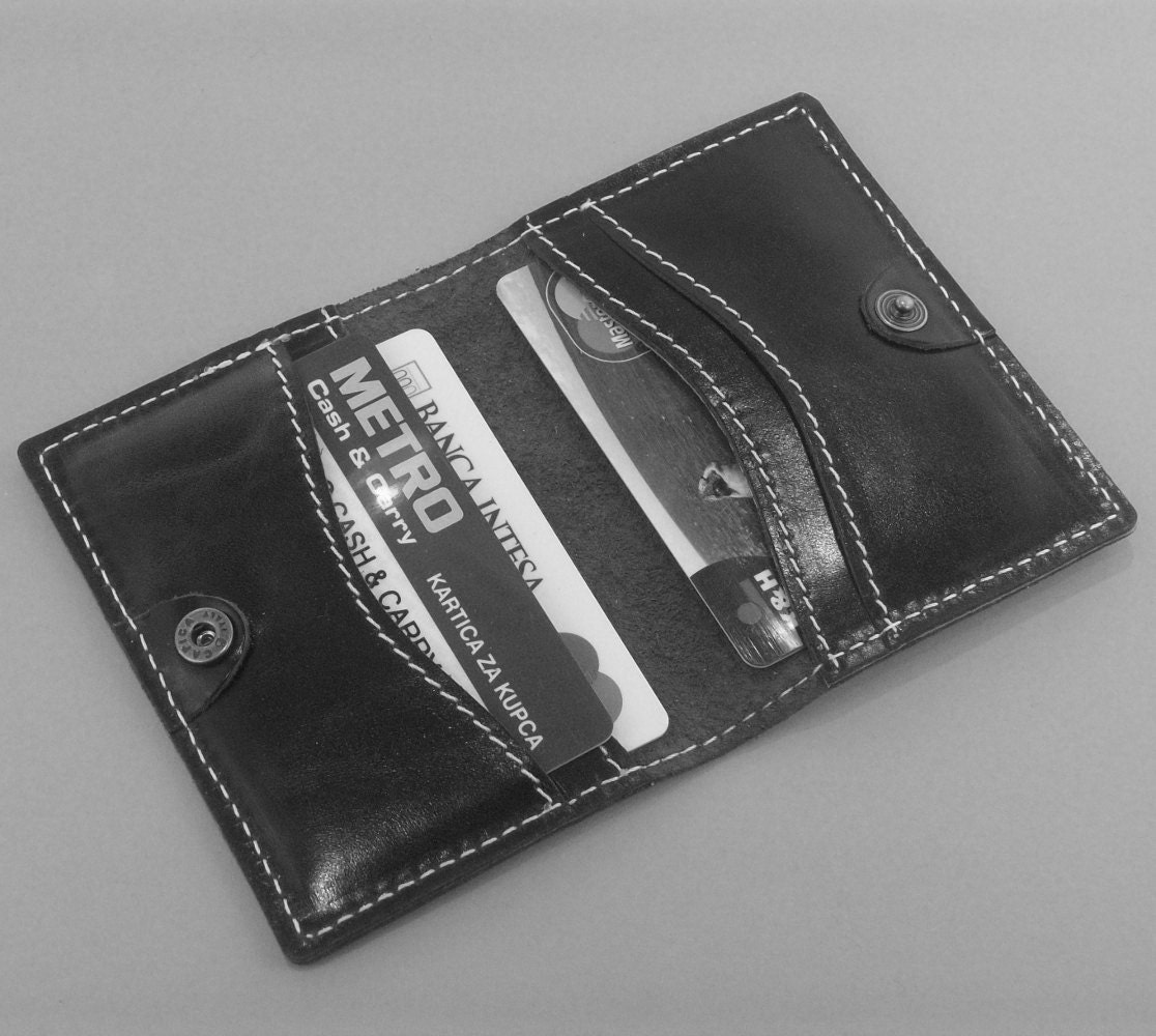 Credit Card Wallet for 4 Credit Cards With Cute Yellow Tulip | Etsy