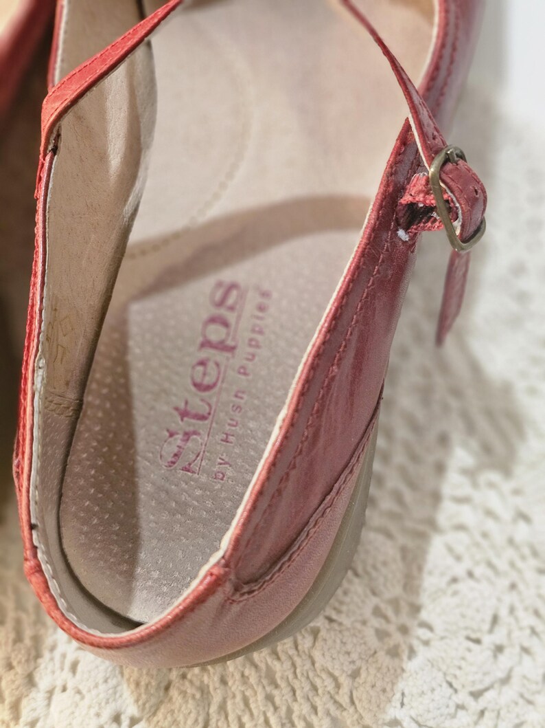 Hush Puppies Red Leather Clogs Women Size 7-7.5 US - Etsy