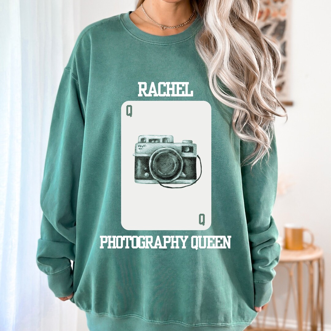 Personalized Photography Comfort Colors ® Green Sweater, Gift for ...