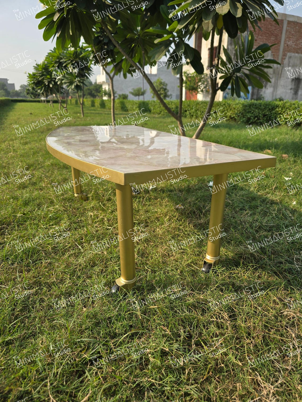 Rose Quartz Dining Table Top | Custom Coffee Table - Etsy