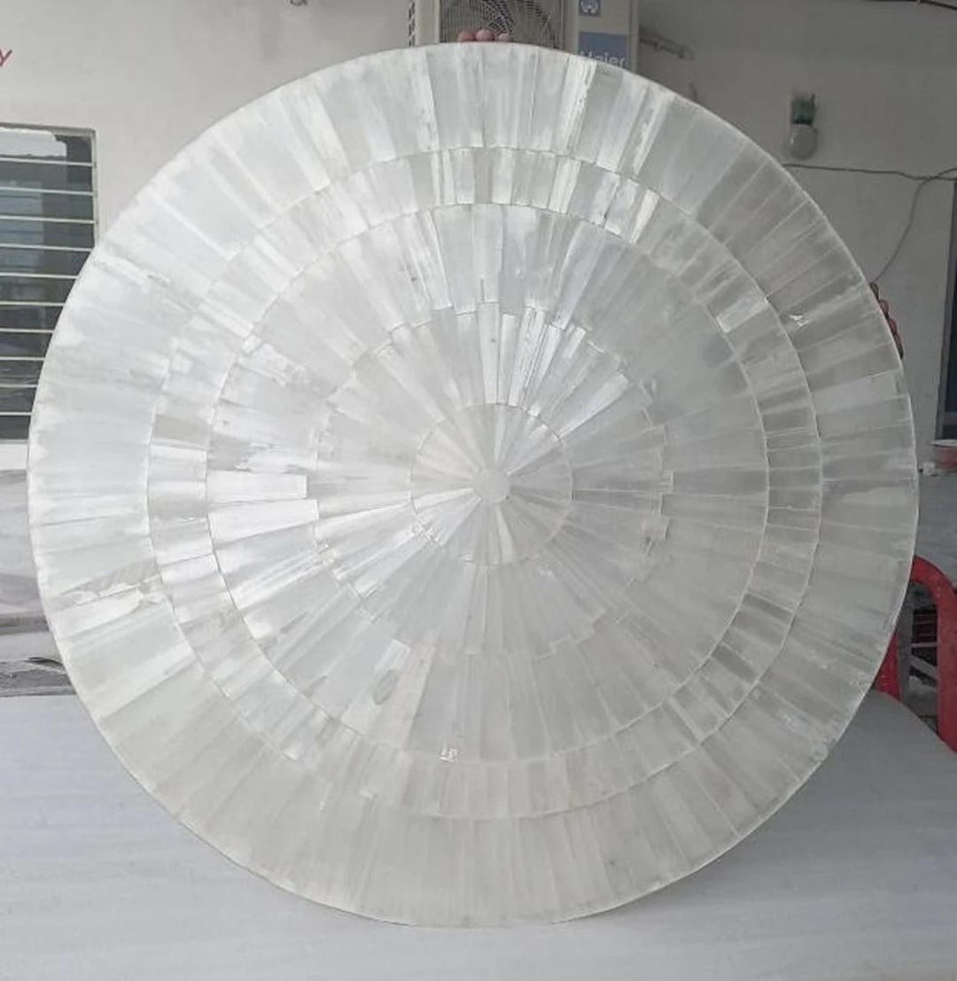 Handmade Selenite Sunburst Table Top | Spiritual Modern Decor ...